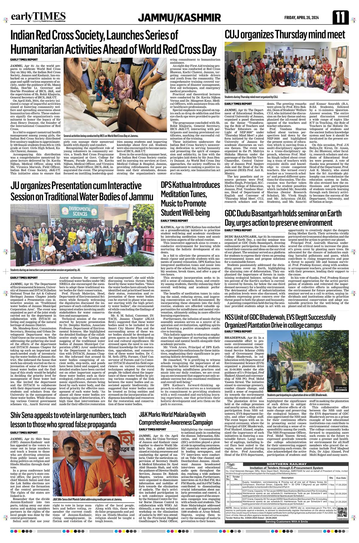 Early Times: Leading Newspaper Jammu Kashmir, Latest News about Jammu ...