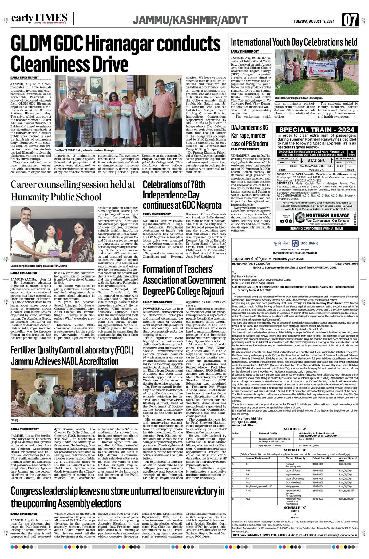 Early Times: Leading Newspaper Jammu Kashmir, Latest News about Jammu ...