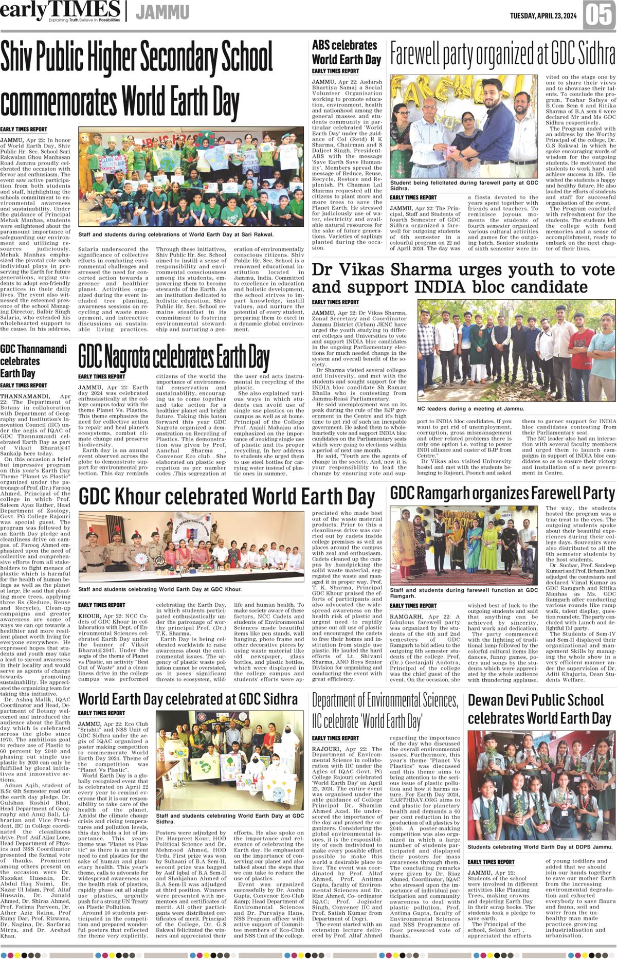 Early Times: Leading Newspaper Jammu Kashmir, Latest News about Jammu ...