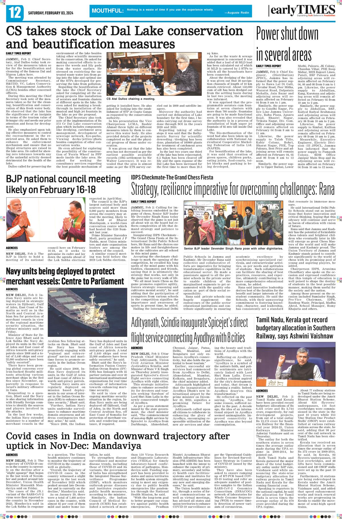 Early Times: Leading Newspaper Jammu Kashmir, Latest News about Jammu ...